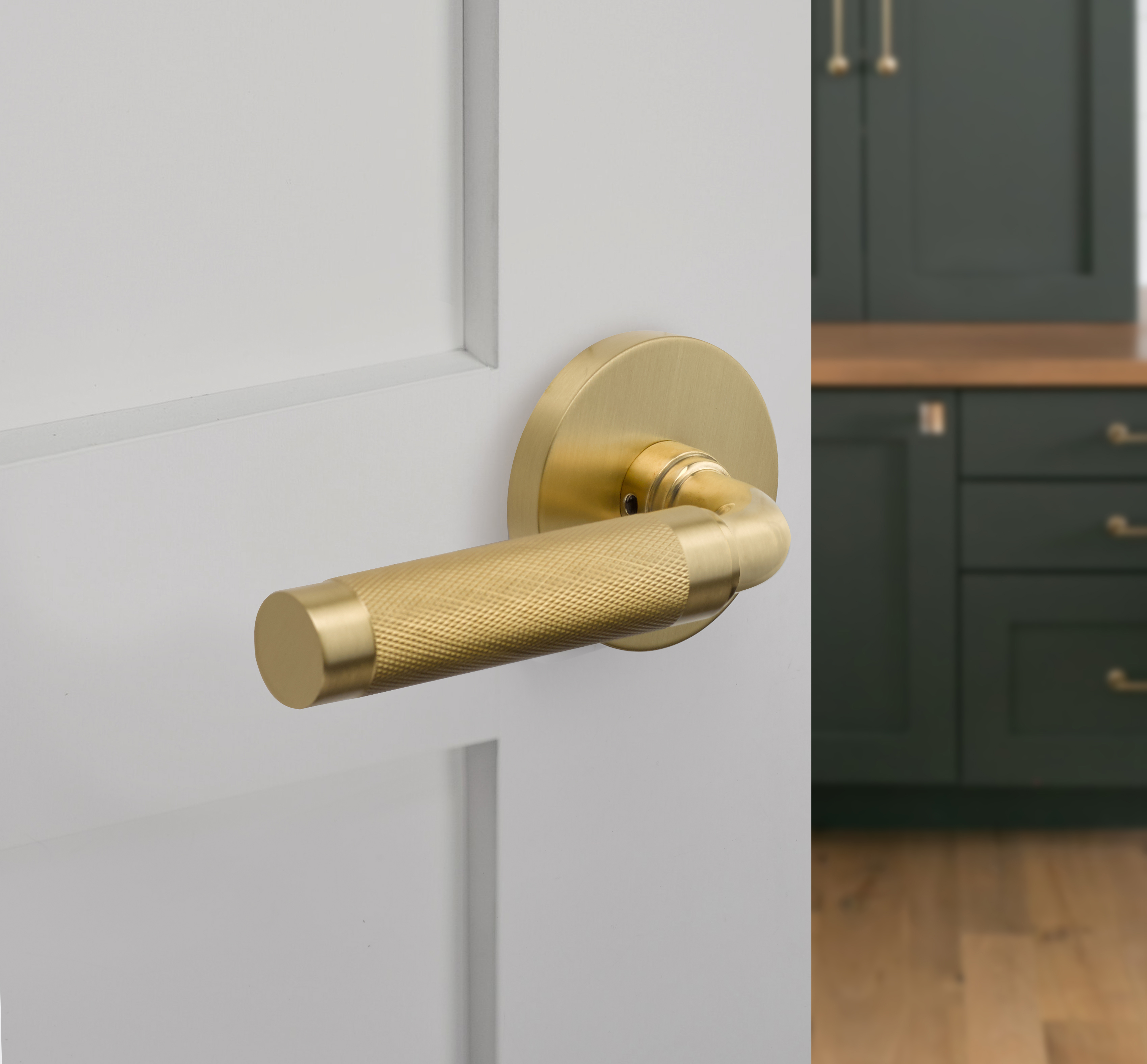 Select R-Bar Knurled Lever | Emtek