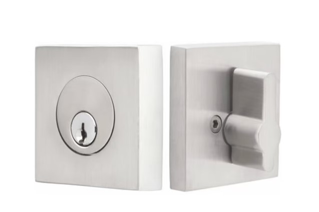 Stainless Steel Square Keyed Deadbolt | Emtek