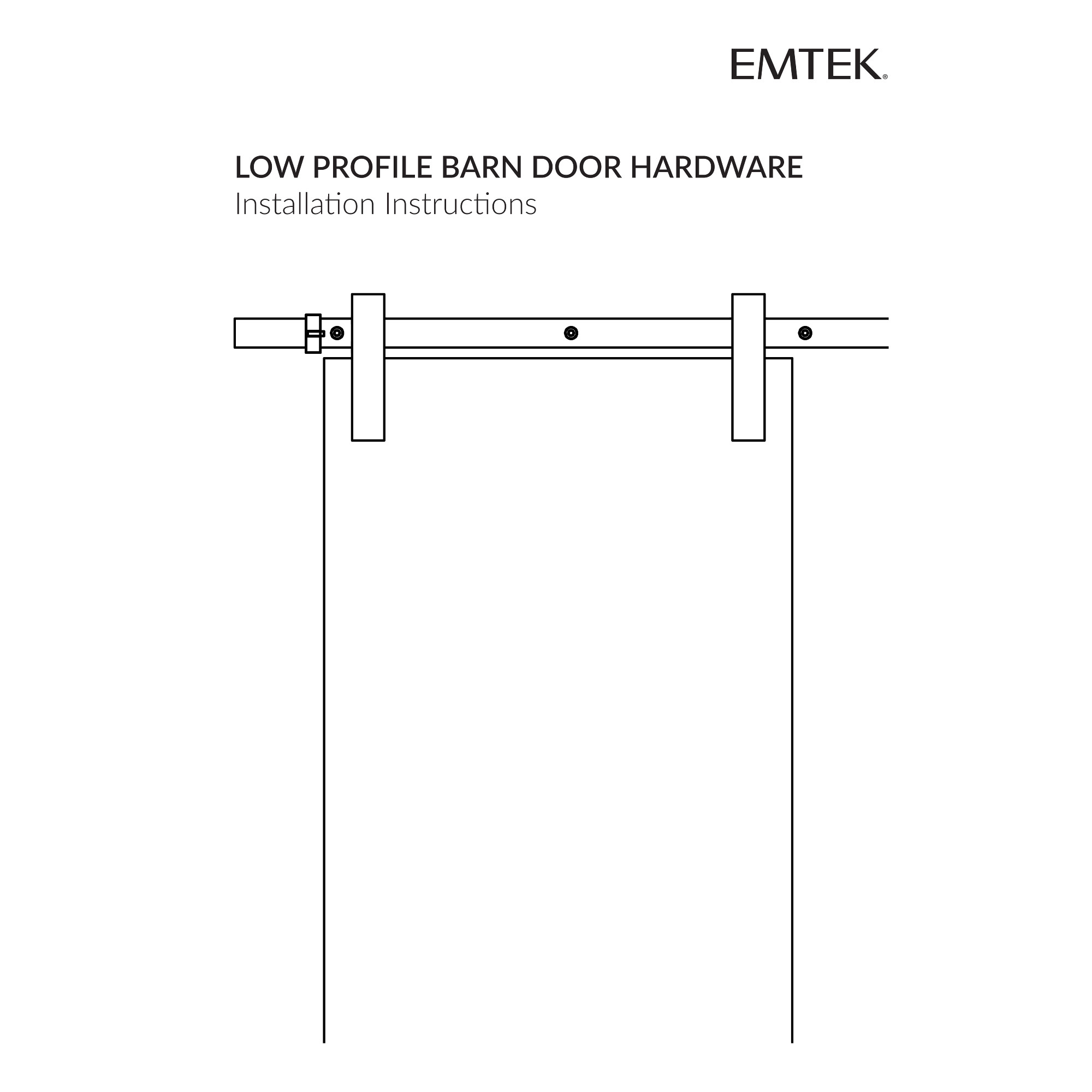 Low Profile Concealed Wheel Hanger Kit | Emtek