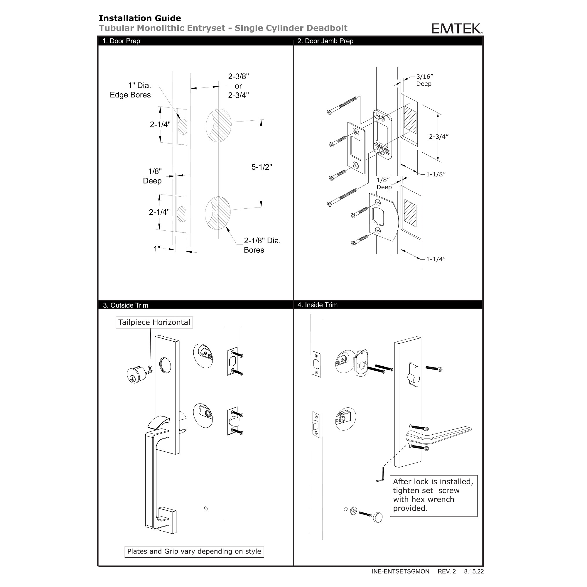 Stainless Steel Davos Entry Set | Emtek