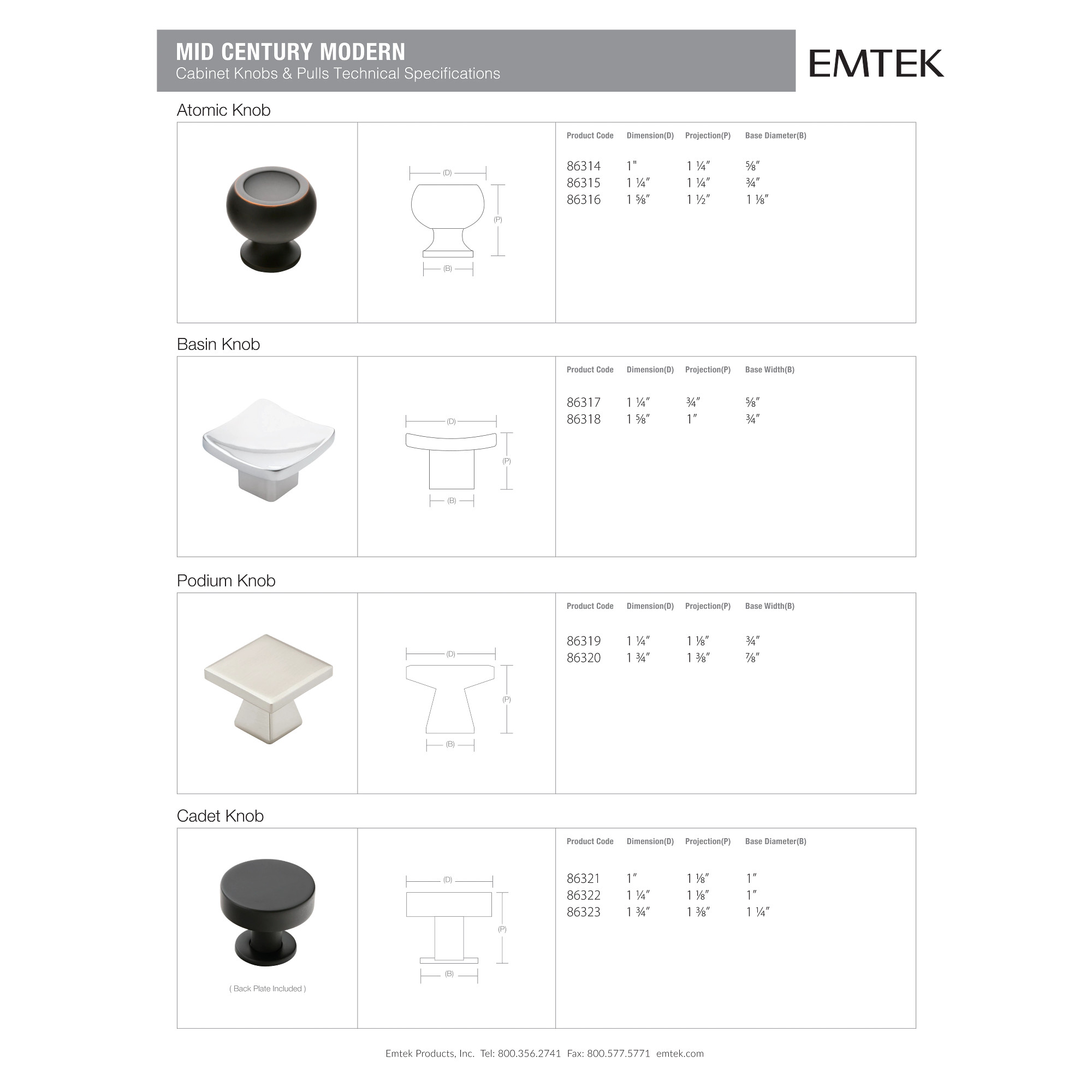 Dane Cabinet Pull | Emtek